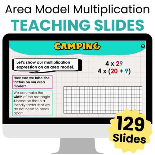 Area Model to Open Area Multiplication (3-4 by 1-digit) - Math Teaching ...