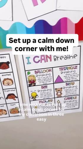 Calm Down Corner Printables Feelings Chart Calming Strategies Breathing ...