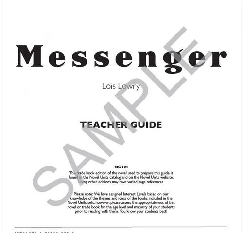 Messenger Novel Units® Teacher Guide Novel Study | TPT