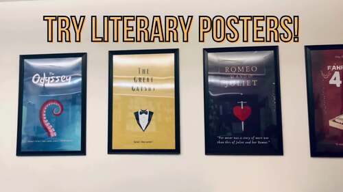 The Raven Literature Poster Edgar Allan Poe Classroom Library Decoration
