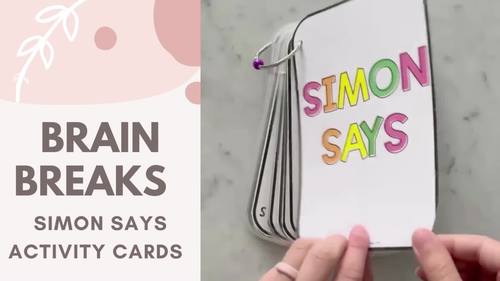 Simon Says Brain Break Activity - Gross & Fine Motor Skills - Printable ...