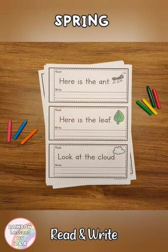 Spring Literacy Activities | Spring Emergent Readers | Spring Write the ...