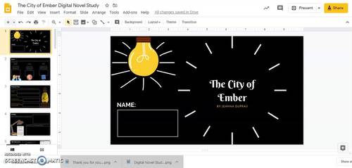 The City of Ember Digital Novel Study by Five One in Fifth | TpT