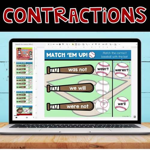 Contractions Google Slides Grammar Practice - Contractions with Not Games