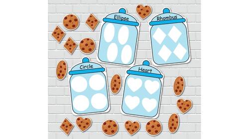 Cookie Jars Shapes Sorting Activity, 2D Shapes Matching Game, File ...