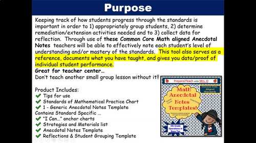 Math Anecdotal Notes Template - 5th Grade Measurement and Data | TPT