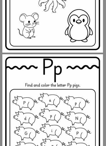 Alphabet Letter Worksheets (Letter Recognition & Handwriting) LETTER P