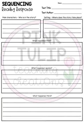 Sequencing Reading Response Package - Templates For Any Book | TpT