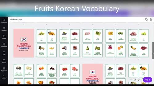 KOREAN FRUITS FLASH CARDS | Fruits Korean Flashcards Fruits by Language Forum