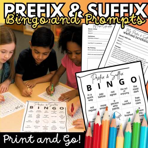 Prefix and Suffix Bingo Game – Word Study, Vocabulary, and Morphology ...