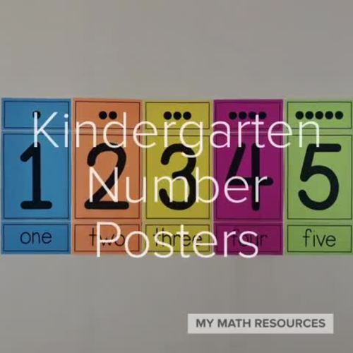 Kindergarten Math Posters 0-20 - Spanish Option - K.CC.A.3, K.CC.B.4, K ...