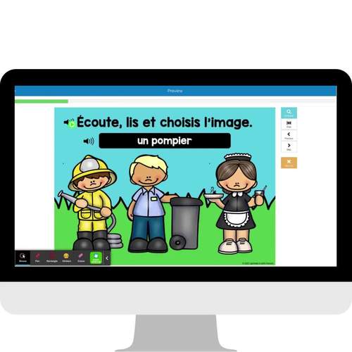 French Community Helpers Boom Cards™️ | Les métiers | AUDIO INCLUDED