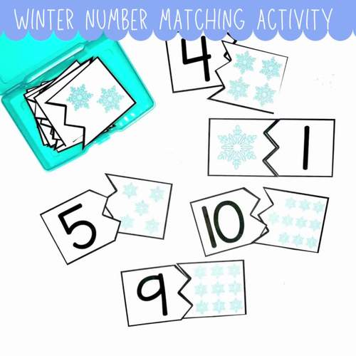 Winter Number Matching Counting Activity (1-10) | Preschool Pre-K