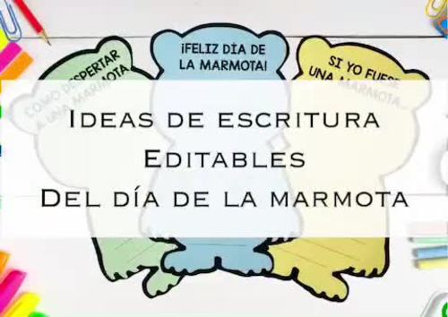 Groundhog Day Writing Prompts in Spanish | Escritura para Día de la Marmota