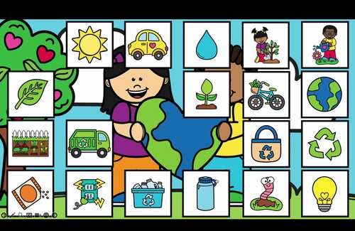 CACHE-CACHE Earth Day/Jour de la Terre French Vocabulary Digital Game