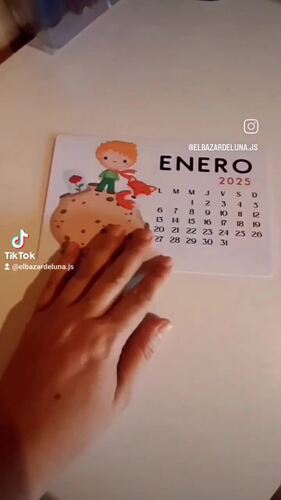 Calendario El Principito 2025 editable en CANVA/ formatos PNG y PDF ...
