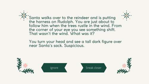 Christmas pick your path - Interactive story adventure | TPT