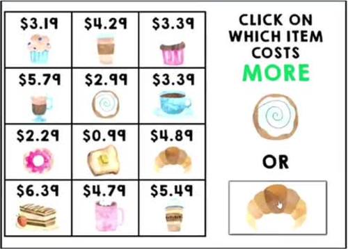 Life Skills - Menu Math - Money - Budget - Dollar Up - BOOM CARDS - Unit 4