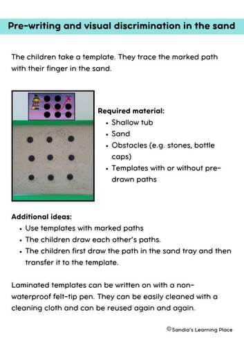 Pre-Writing & visual discrimination in a sand tray (Halloween) | TPT