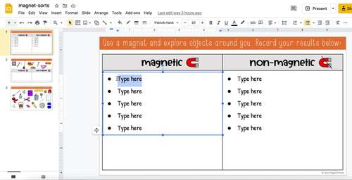 Magnet Worksheets - Digital Resource on Google Slides by Learning with ...