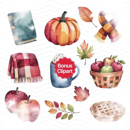 Fall Bulletin board letters and Number and Clipart | Autumn Doodle Alphabet