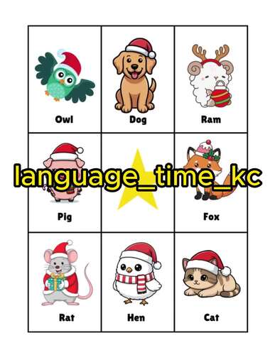 free Winter Animals CVC Bingo | Phonics Game activity for K–1 January