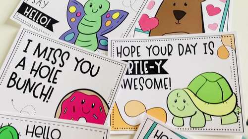 Distance Learning Postcards by Pre-K Tweets | TPT