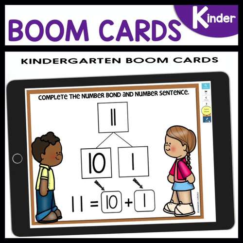 Decomposing Teen Numbers Boom Cards Digital Task Cards | TPT