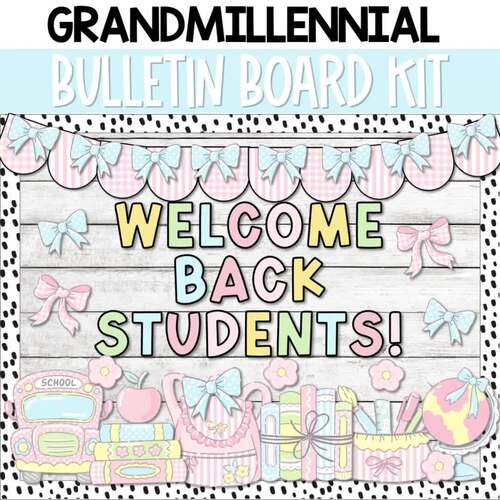 Pastel Coquette Welcome Back to School Bulletin Board for Open House ...