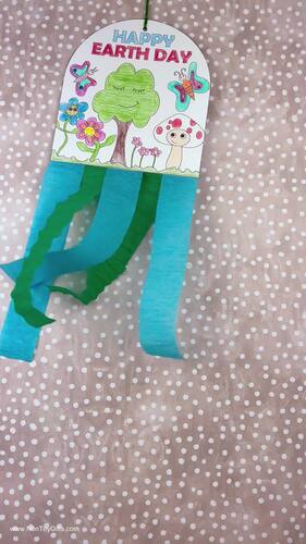 Earth Day Coloring Craft - DIY Earth Day Classroom Decoration by Non ...