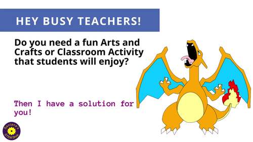 Pokemon Arts and Crafts Activity: Charizard Edition! by Santana's STEM Shop