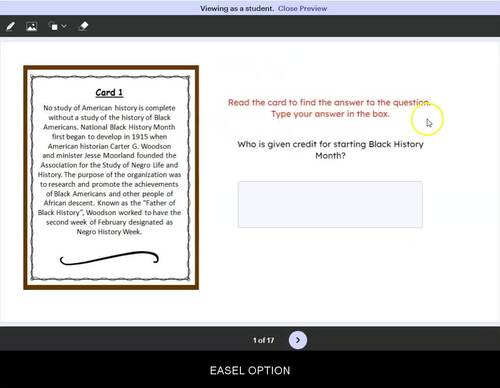 Black History Month Scavenger Hunt with Easel Option by CarolJ Creations