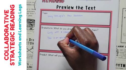 Collaborative Strategic Reading (CSR): Comprehensive Worksheets ...