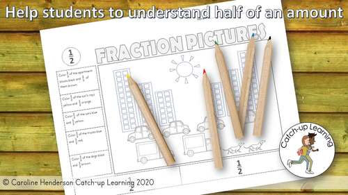 Fractions of Amounts Collections Groups or Set Halves Visual Support ...