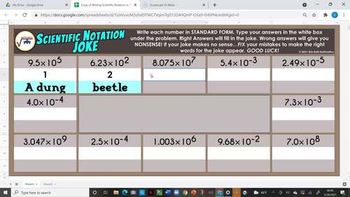 Rewrite Scientific Notation in Standard Form SELF-CHECKING DIGITAL JOKE ...