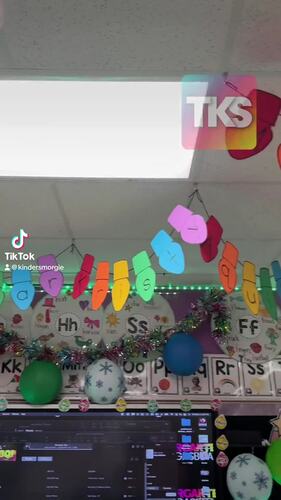 EDITABLE Christmas Lights Names Display by Kindergarten Smorgasboard