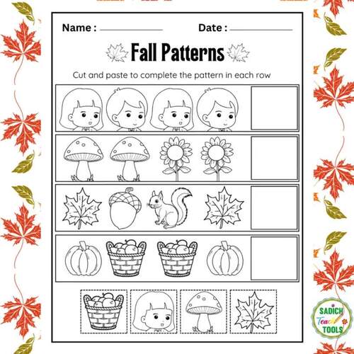 Fall Pumpkins Preschool - Kindergarden Math Activities and Worksheets