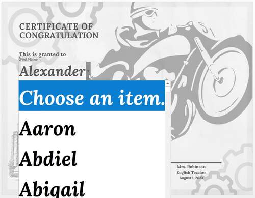 Exploring Literature Automatic Certificate (Blue) by Tech Helper