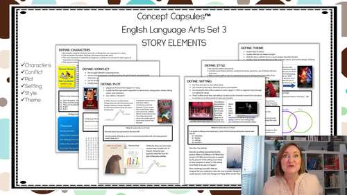 English Language Arts Concept Capsules | Set 3: Story Elements | TPT