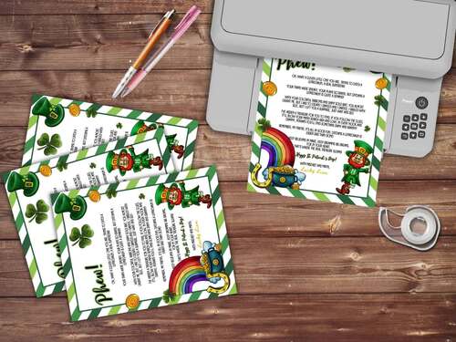 St Patricks Day Leprechaun Trap Letter Printable, Leprechaun Letter from