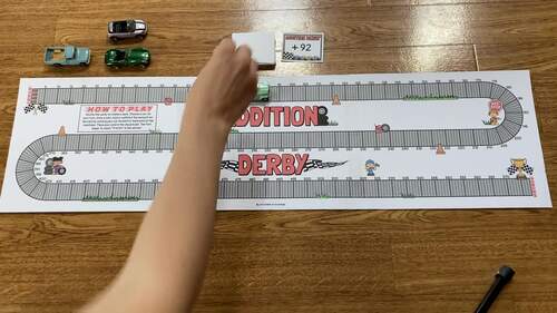 Addition Derby Addition and Subtraction Number Line Partial Sums Math Game