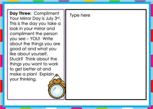 Creative Writing Prompts for July | DIGITAL Task Cards | Prewriting Centers