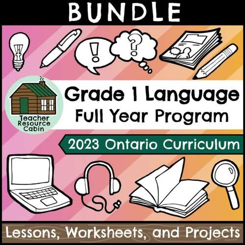 Grade 1 Ontario 2023 Language Bundle (FULL YEAR) by Teacher Resource Cabin