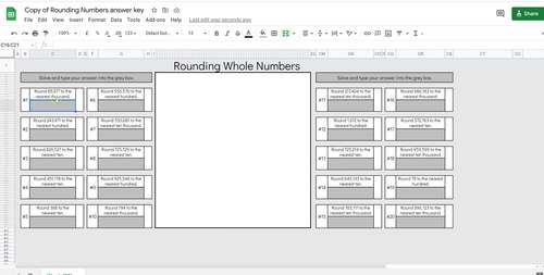 Digital Math Pixel Art | 4th Grade Fluency Practice - Rounding Numbers