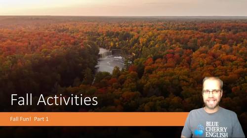 Fall ESL Activities PPT: Picture Guessing, Matching, Speaking, Reading ...