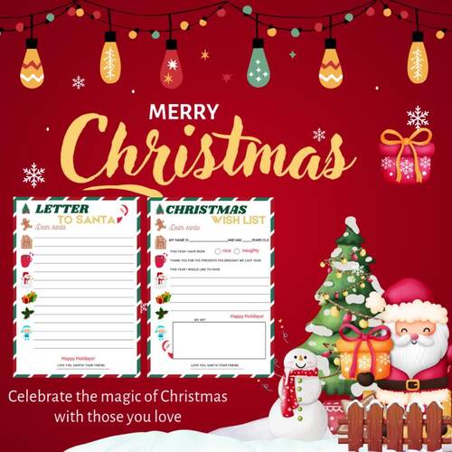 Santa Letter Template Kindergarten, Dear santa letter Writing Paper ...