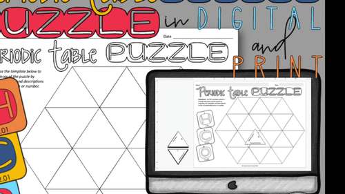 Periodic Table Tarsia Puzzle Activity in Digital and Print | TPT