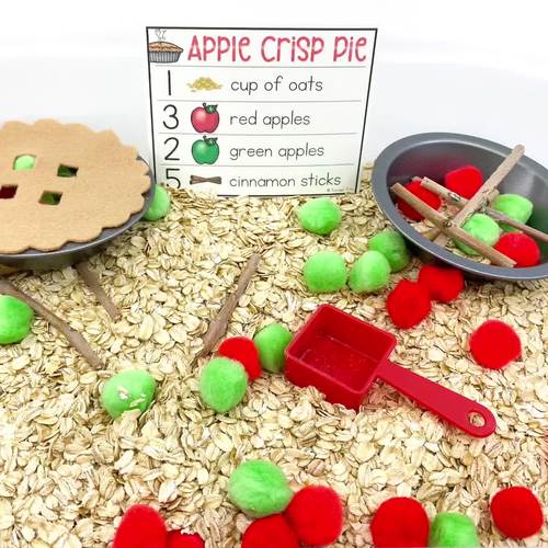 Apple Pie Recipe Cards - Apple Counting Activity for Sensory Bin by ...