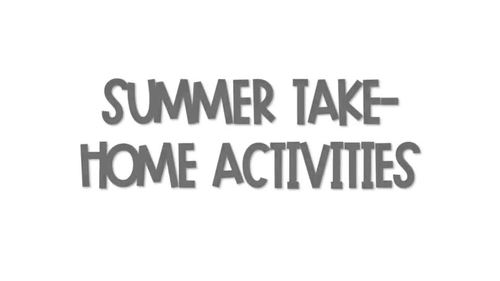 Summer Take Home Packet | Reading, Writing & Math Summer Activities