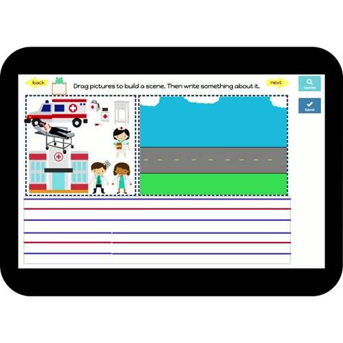 Writing Activity Community Places BOOM CARDS Distance Learning | TPT